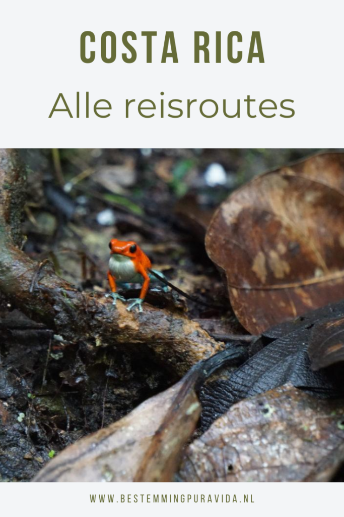 Alle routes en reizen door Costa Rica in één overzicht